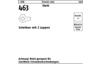 DIN 463 Scheiben m. 2 Lappen, Stahl 23