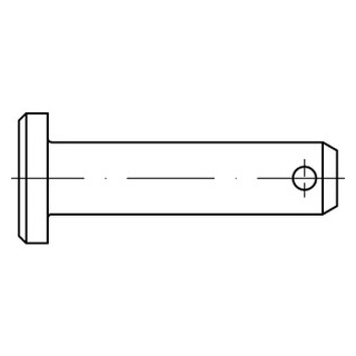 DIN 1444 Bolzen, St. B16 h11x60x54 gal. Zn, m. Splintl.