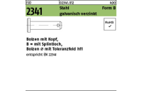 ISO 2341 Bolzen m. Kopf, St. B10 h11x50x45,5 galv. Zn