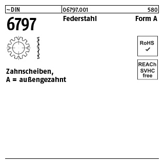 DIN 6797 Zahnscheiben, Federstahl A 8,4