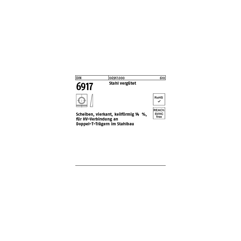 DIN 6917 Scheiben, C 45 / ÜH 17