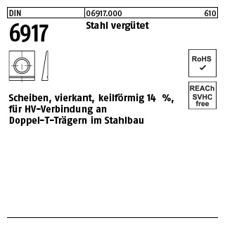 DIN 6917 Scheiben, C 45 / ÜH 17