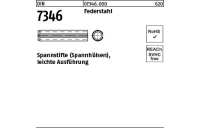 DIN 7346 Spannstifte, Federstahl 2 x 16