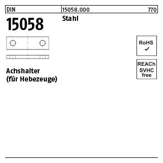 DIN 15058 Achshalter, Stahl 30 x 8 Achshalter