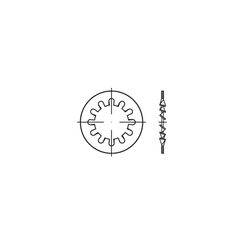 DIN 6797 Zahnscheiben, A2 3,7 VE= 1000