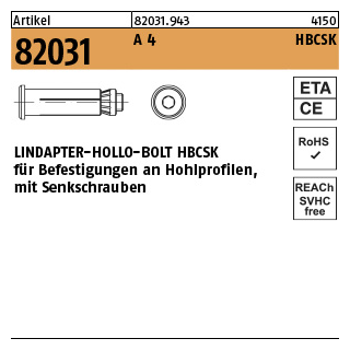LINDAPTER-Hollo-Bolt A 4 HBSTCSK 08-Größe 1